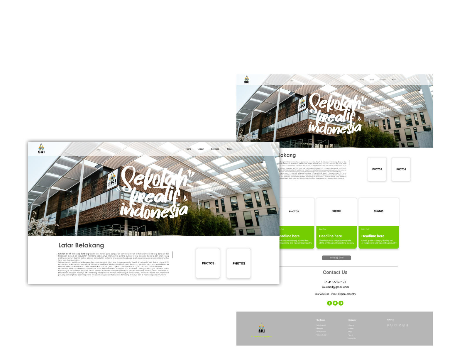 sekolah kreatif indonesia web design by Bima on Dribbble