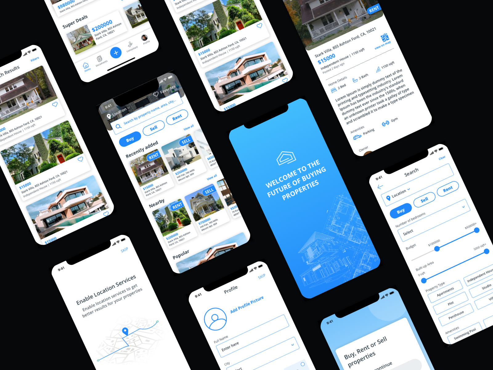 UI design for Real Estate App by Portabl Design Studio on Dribbble