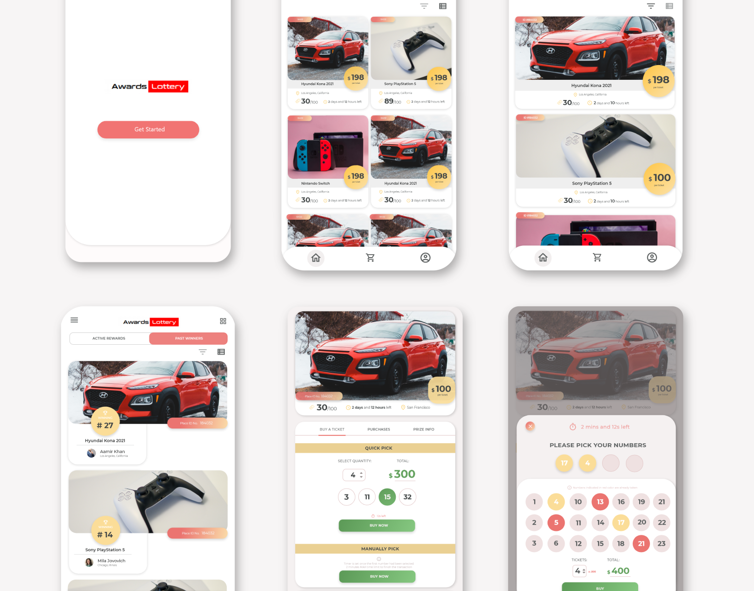 Lottery App UI Design by Joshua Seth Maño on Dribbble