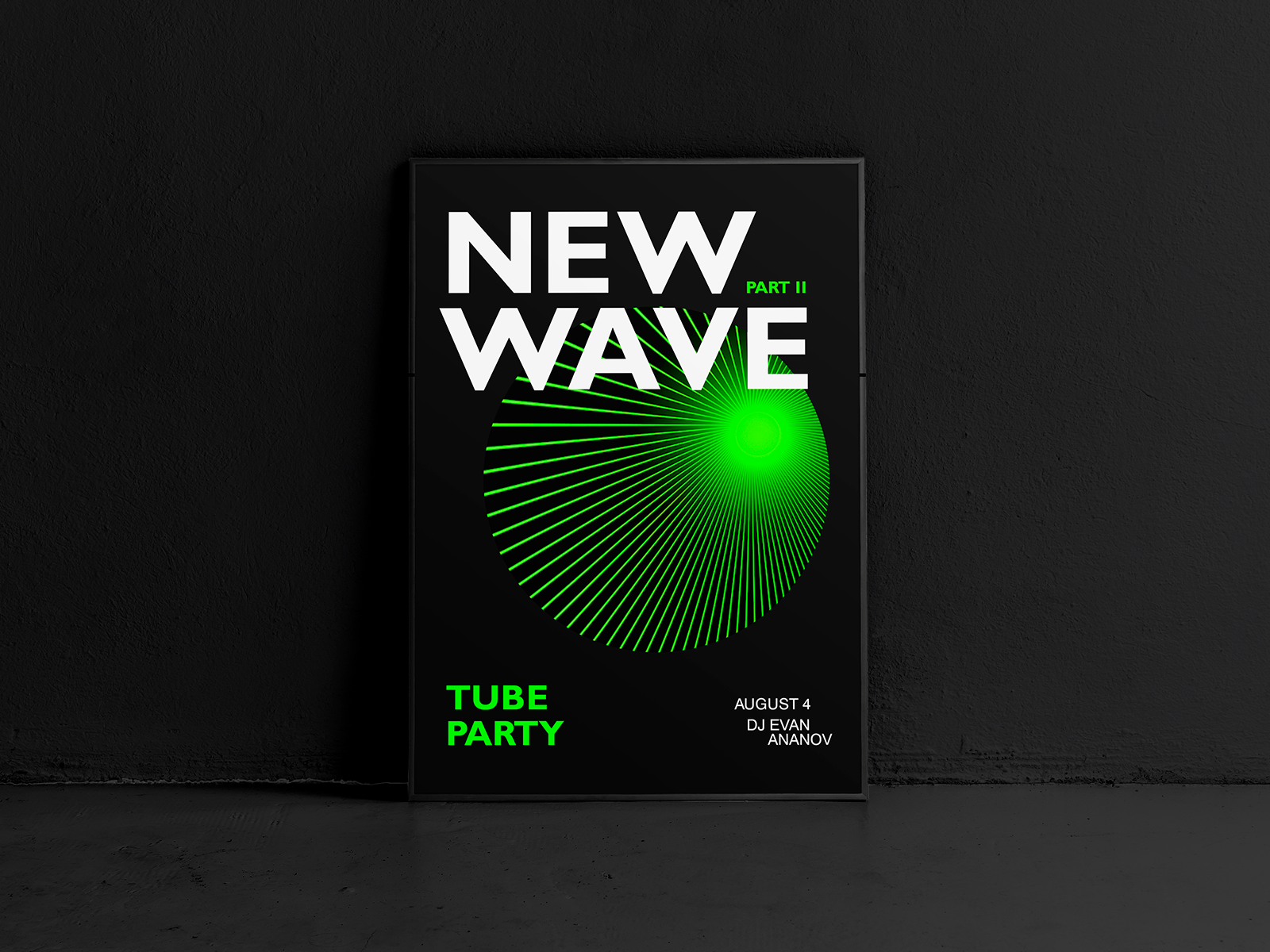 Poster for a rave night club by Anastasia on Dribbble