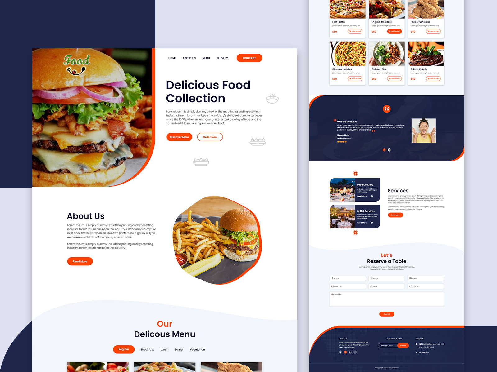 Food Web UI Design by Tech Mugen on Dribbble