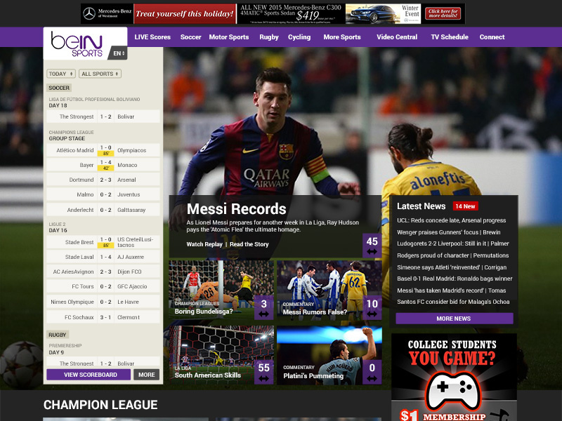 Bein Sport Redesign Concept by Stephen Hyun on Dribbble