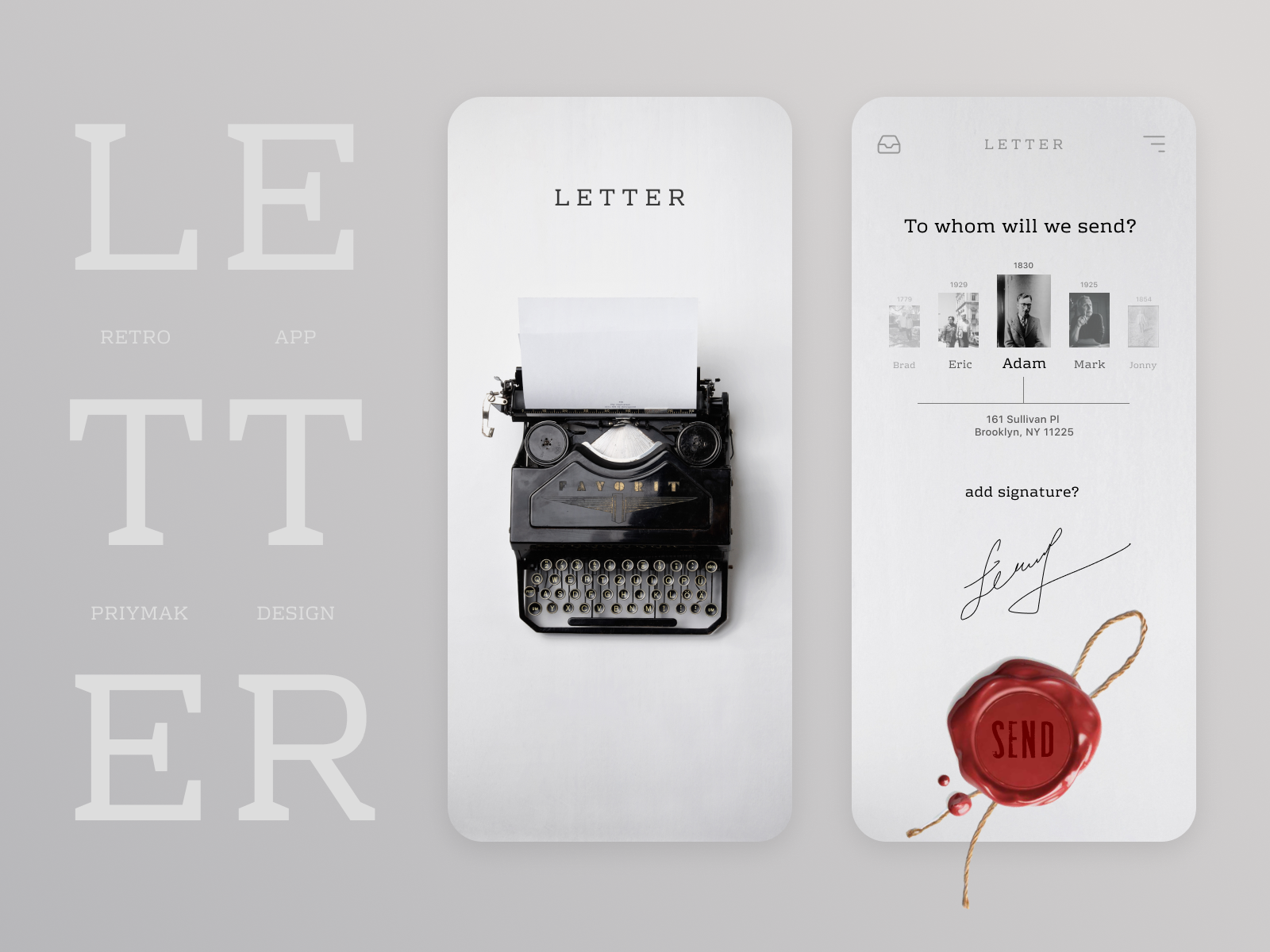 Letter - retro app by Priymak on Dribbble