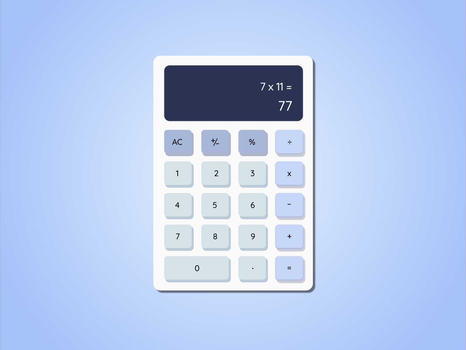 Day 4: calculator by Sejal Dua on Dribbble
