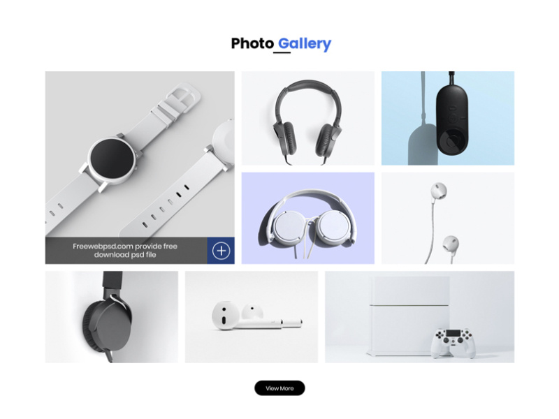 best website gallery layouts by free web psd on Dribbble