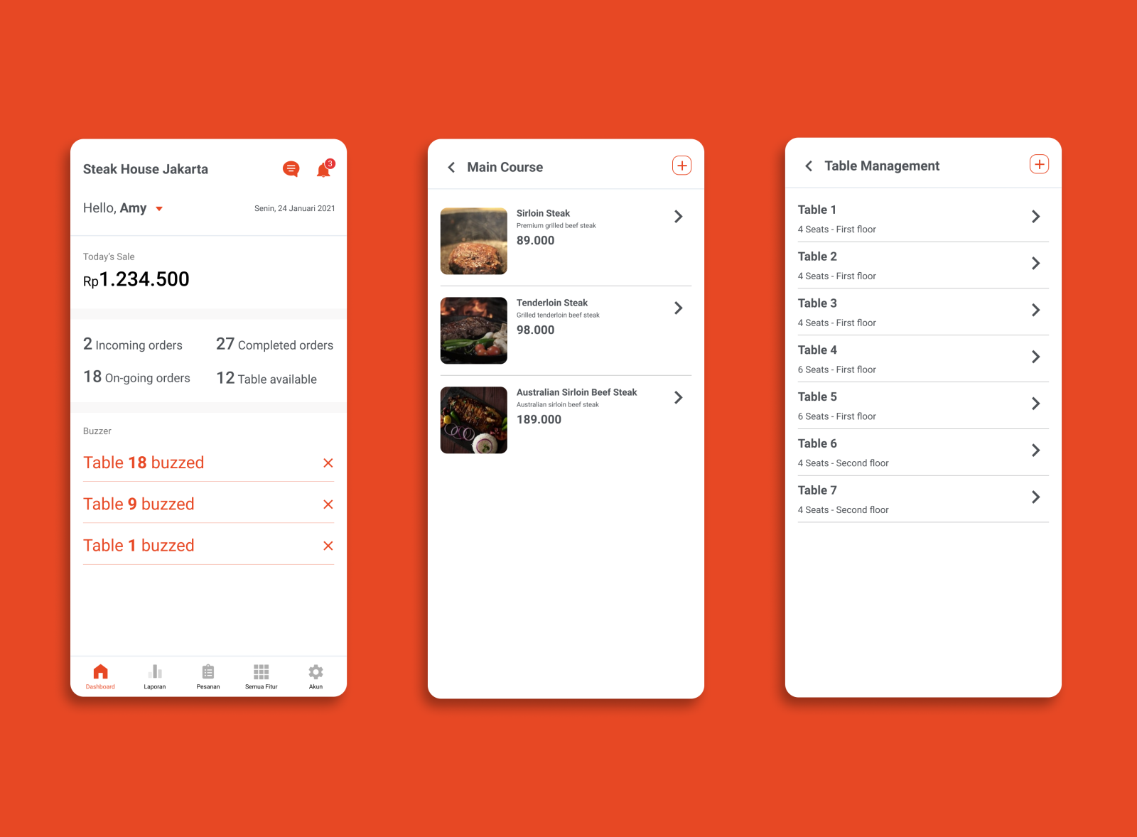 Online food purchasing - Merchants app shot 1 by Grahana Daffa on Dribbble