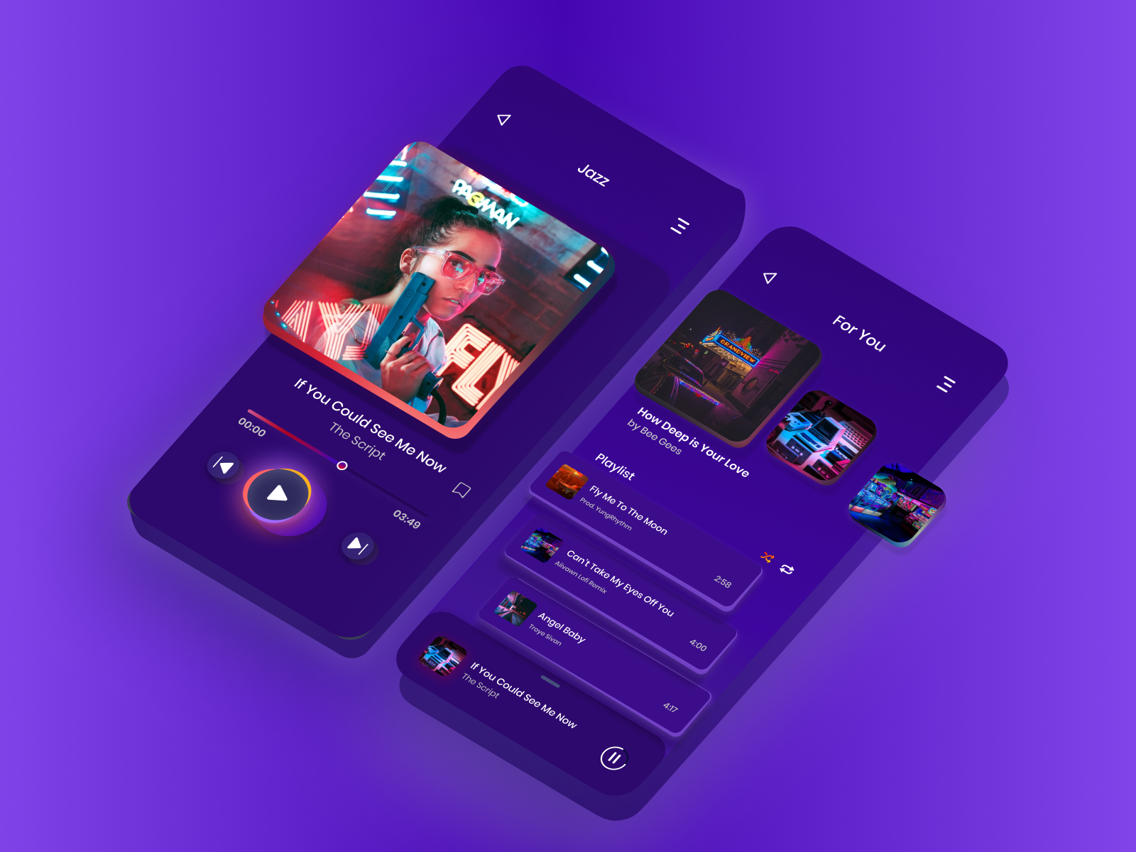 Music Player Purple UI by Bagus on Dribbble