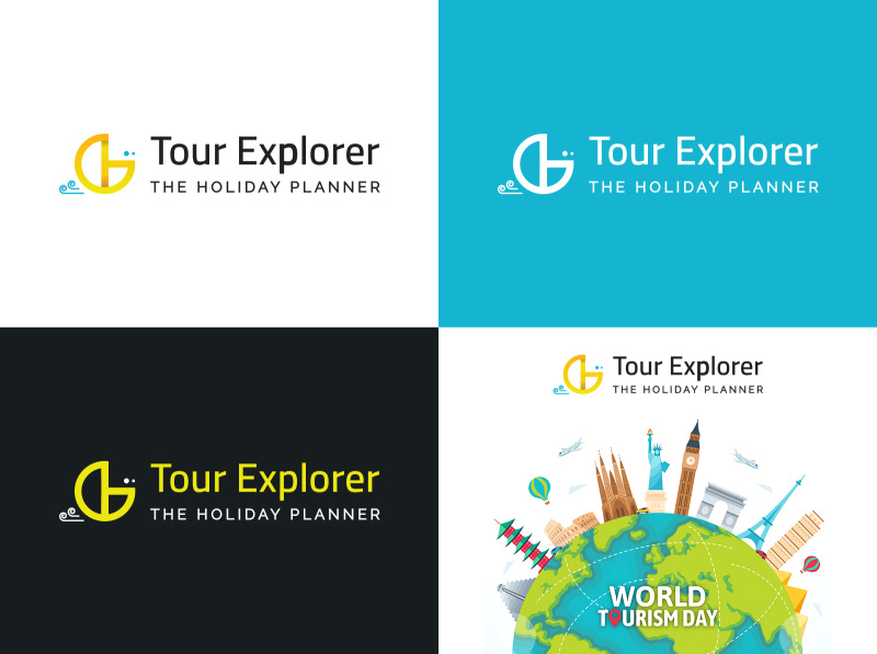 Logo Design - Tour Explorer by Anirban Majumdar on Dribbble
