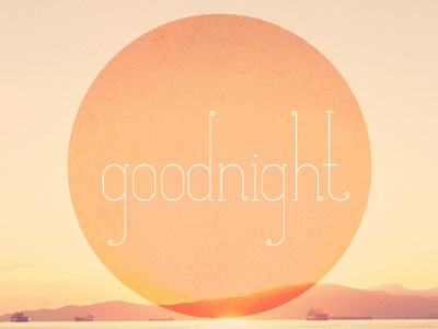 Goodnight Sun by Melanie Shave on Dribbble