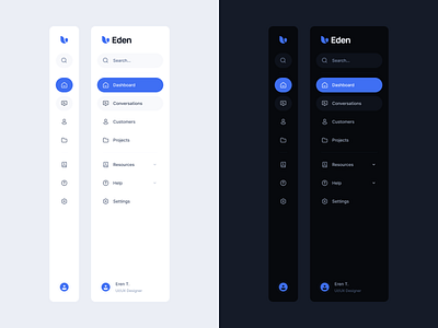 Dashboard: Sidebar Navigation by Eren on Dribbble
