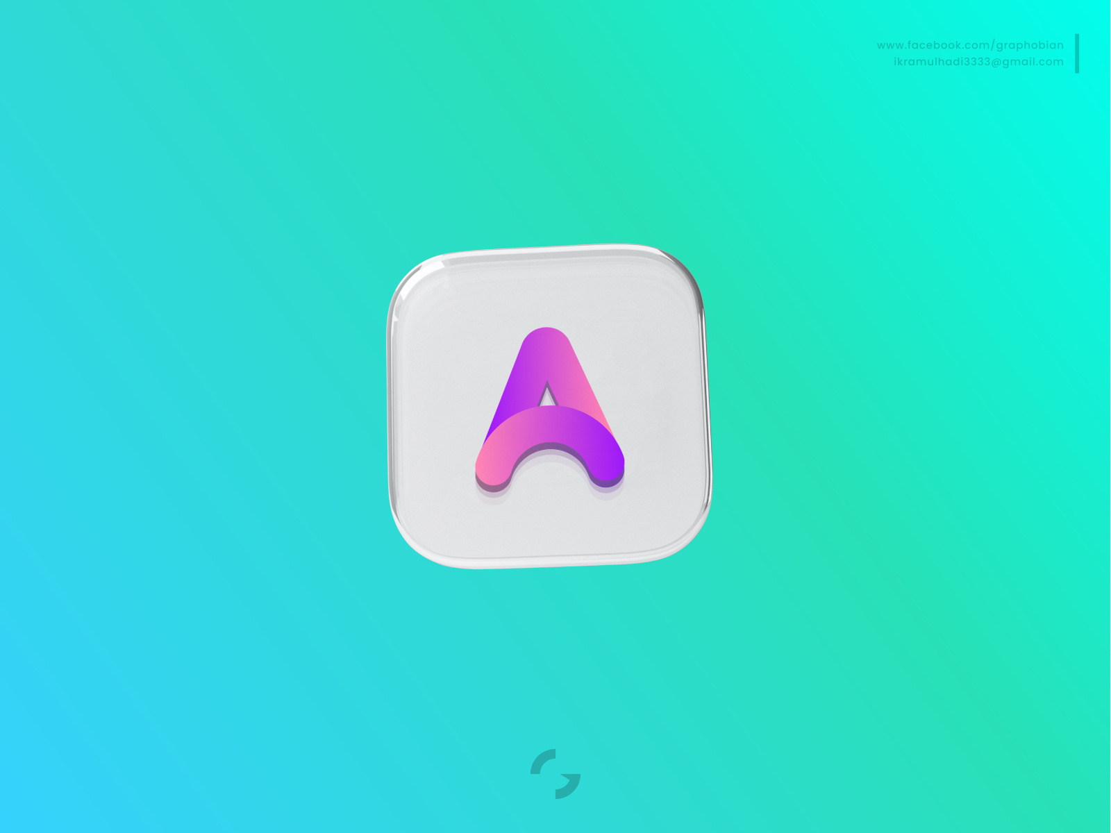 A letter app icon logo by Ikramul Hadi Khan | Graphobian on Dribbble