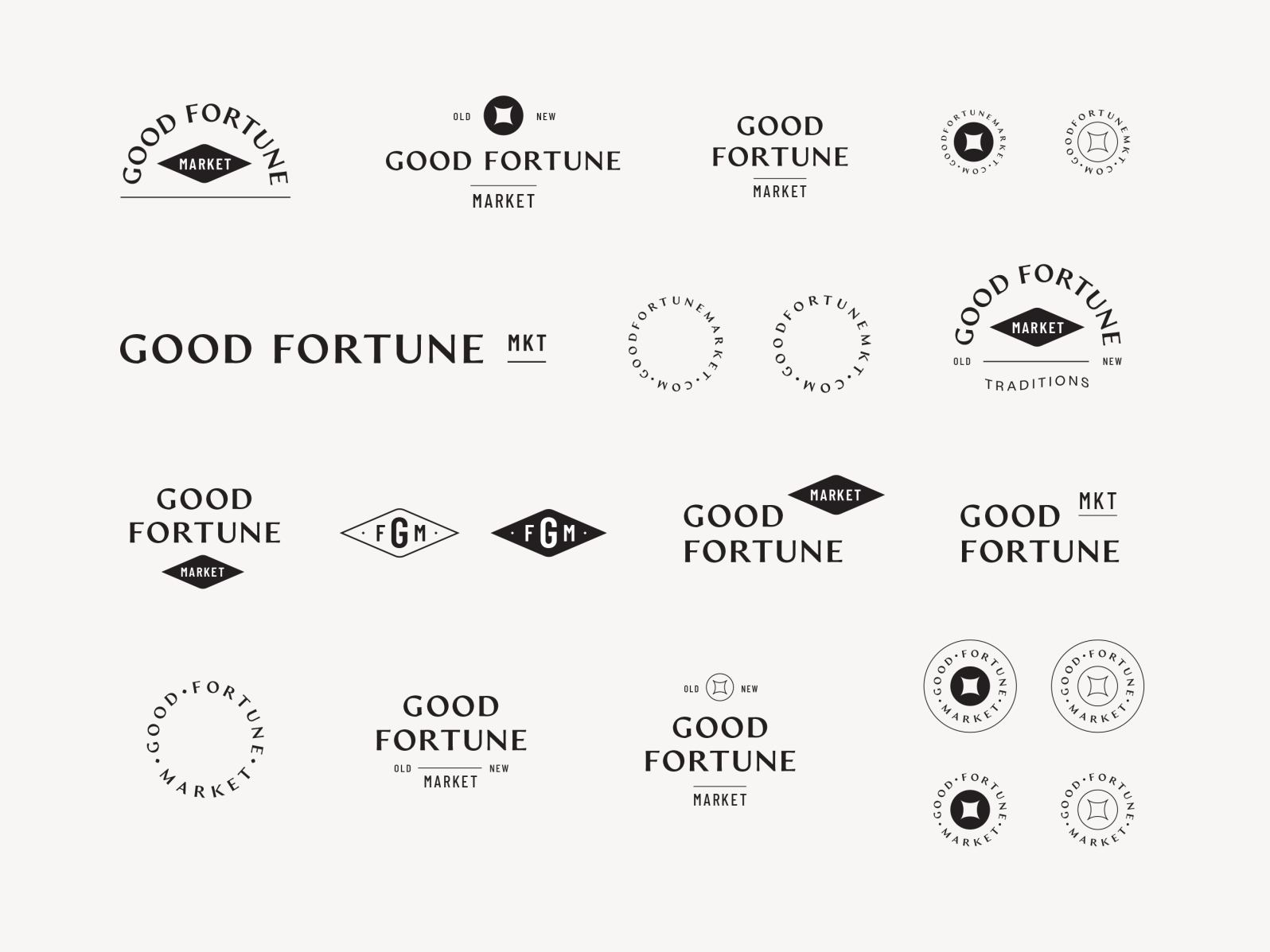 Good Fortune Market Branding by Jenny Q Pan on Dribbble