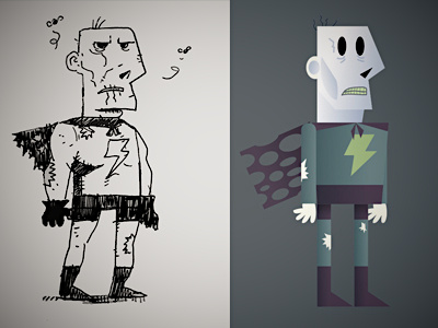 Zombie Hero Sketch by Ryan Boyle on Dribbble