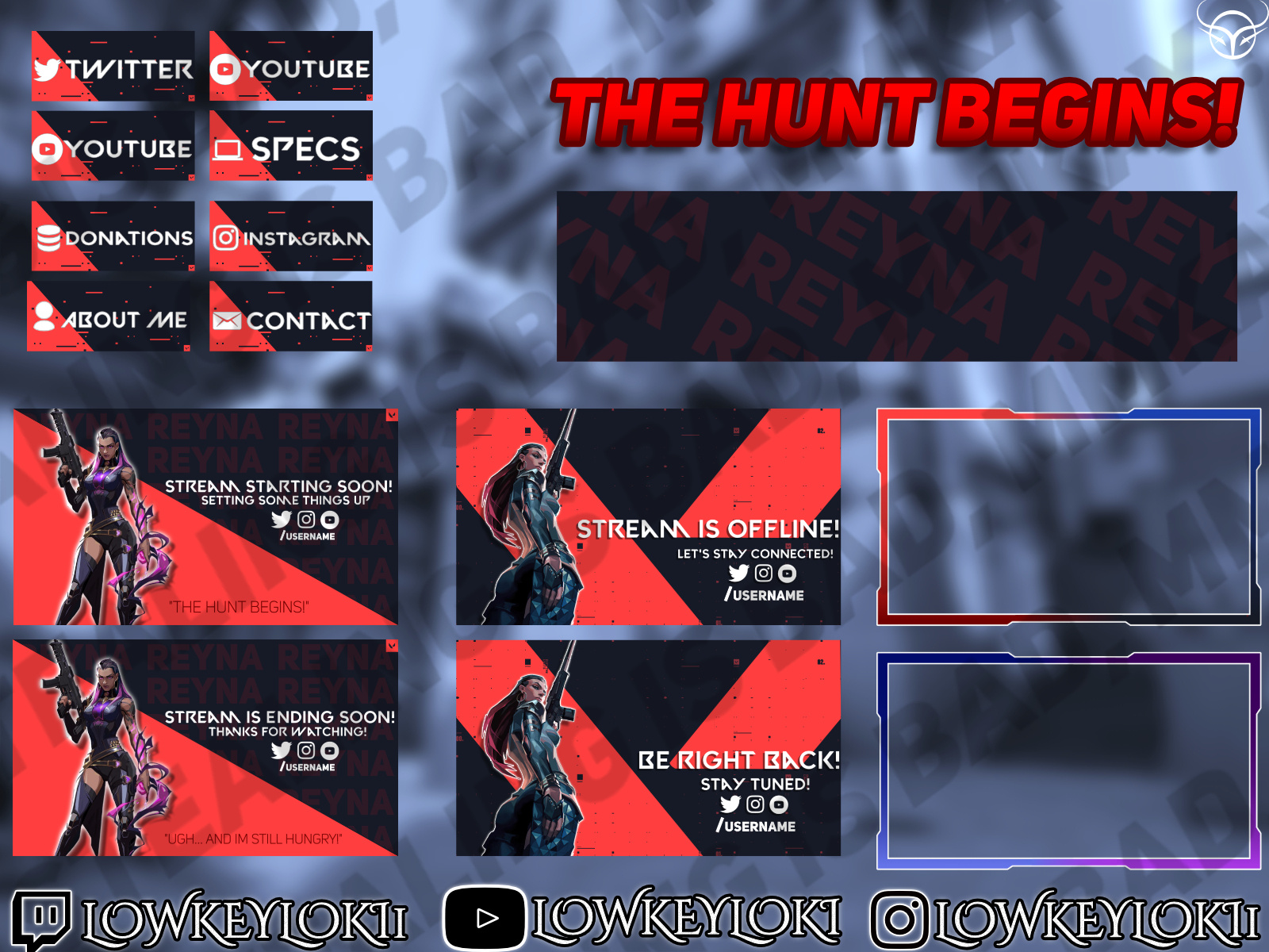 Reyna Streamer Pack! by LowkeyLoki on Dribbble