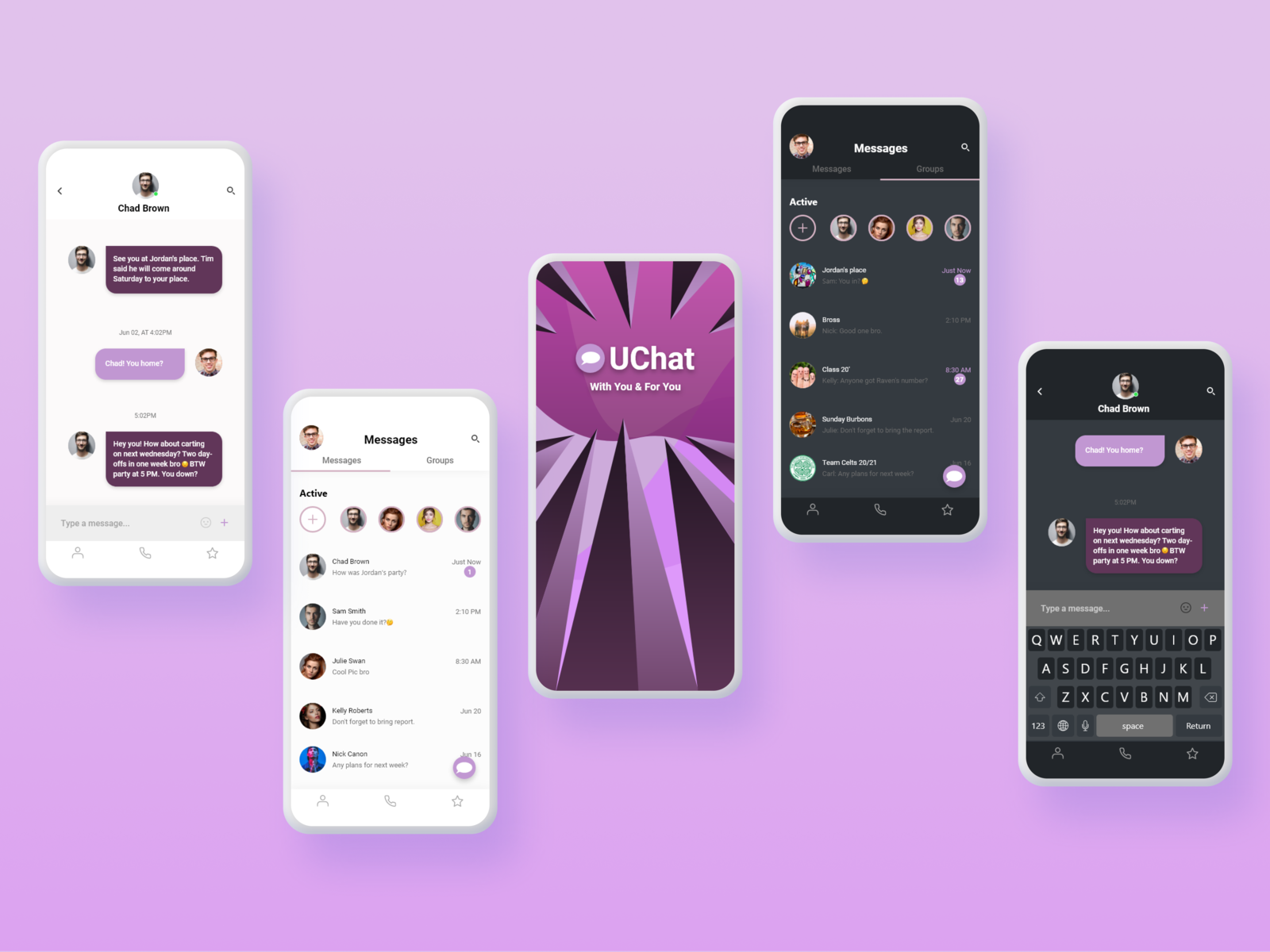 UChat app UI/UX by Sithira Mithmal on Dribbble