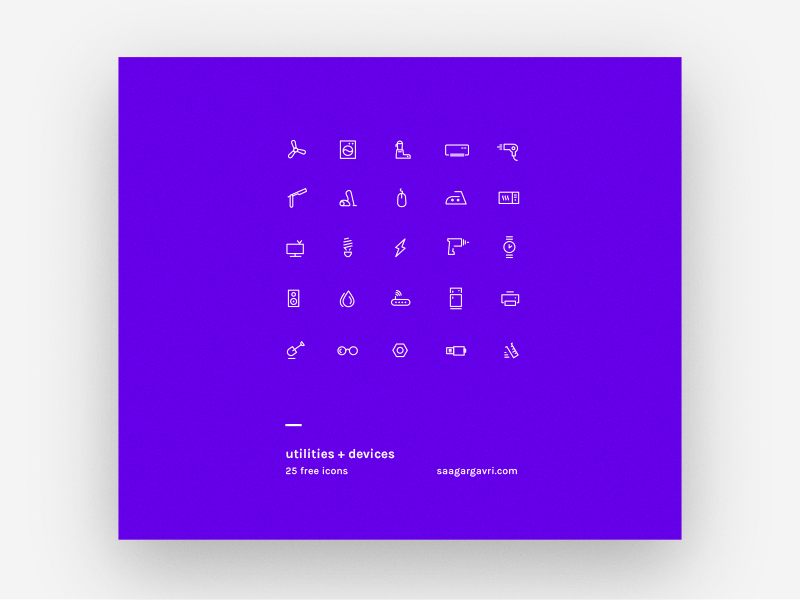 Free Icon Set Utilities And Devices By Saagar Gavri On Dribbble