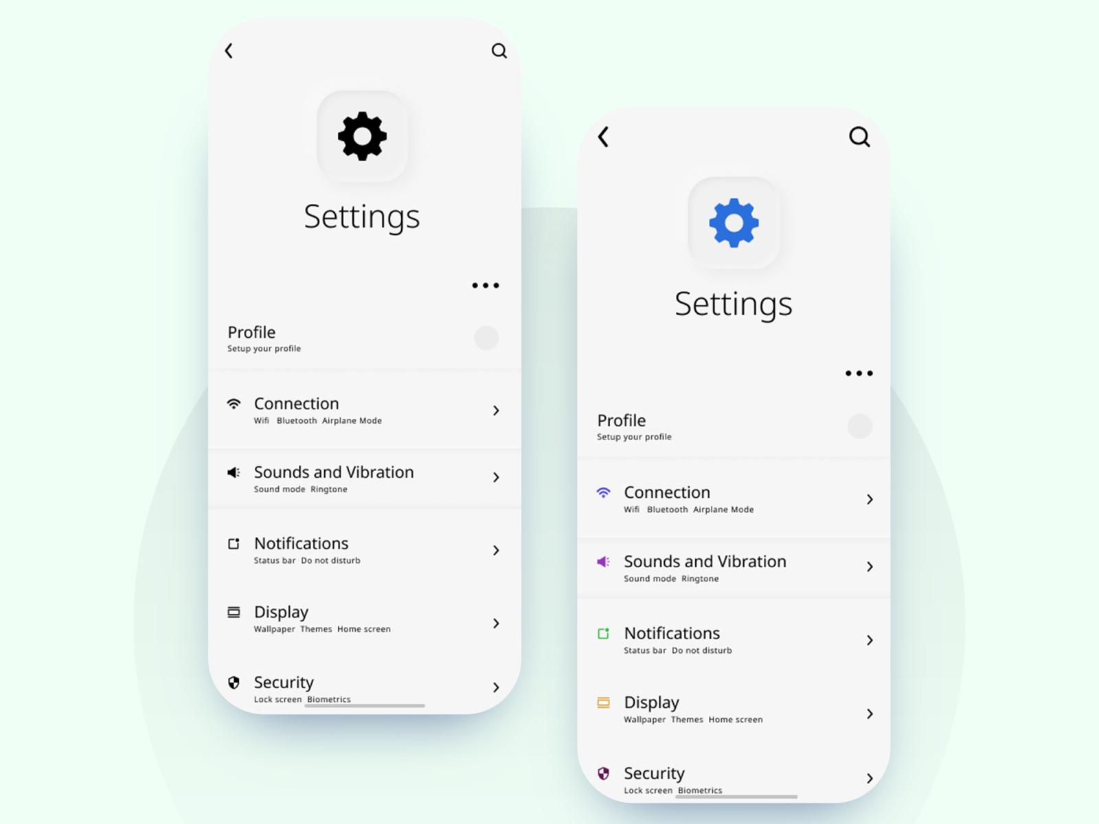 Mobile settings by Timileyin Tomiwa on Dribbble
