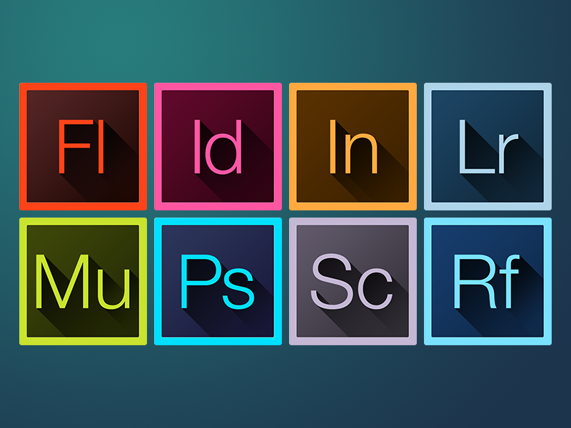 Adobe CC "Long Shadow" Iconset 2 by Vale Florea on Dribbble