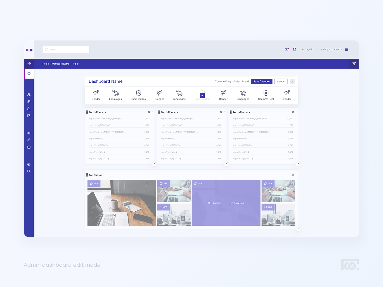 Customized Dashboard Edit Mode by Kerlos Eskander on Dribbble