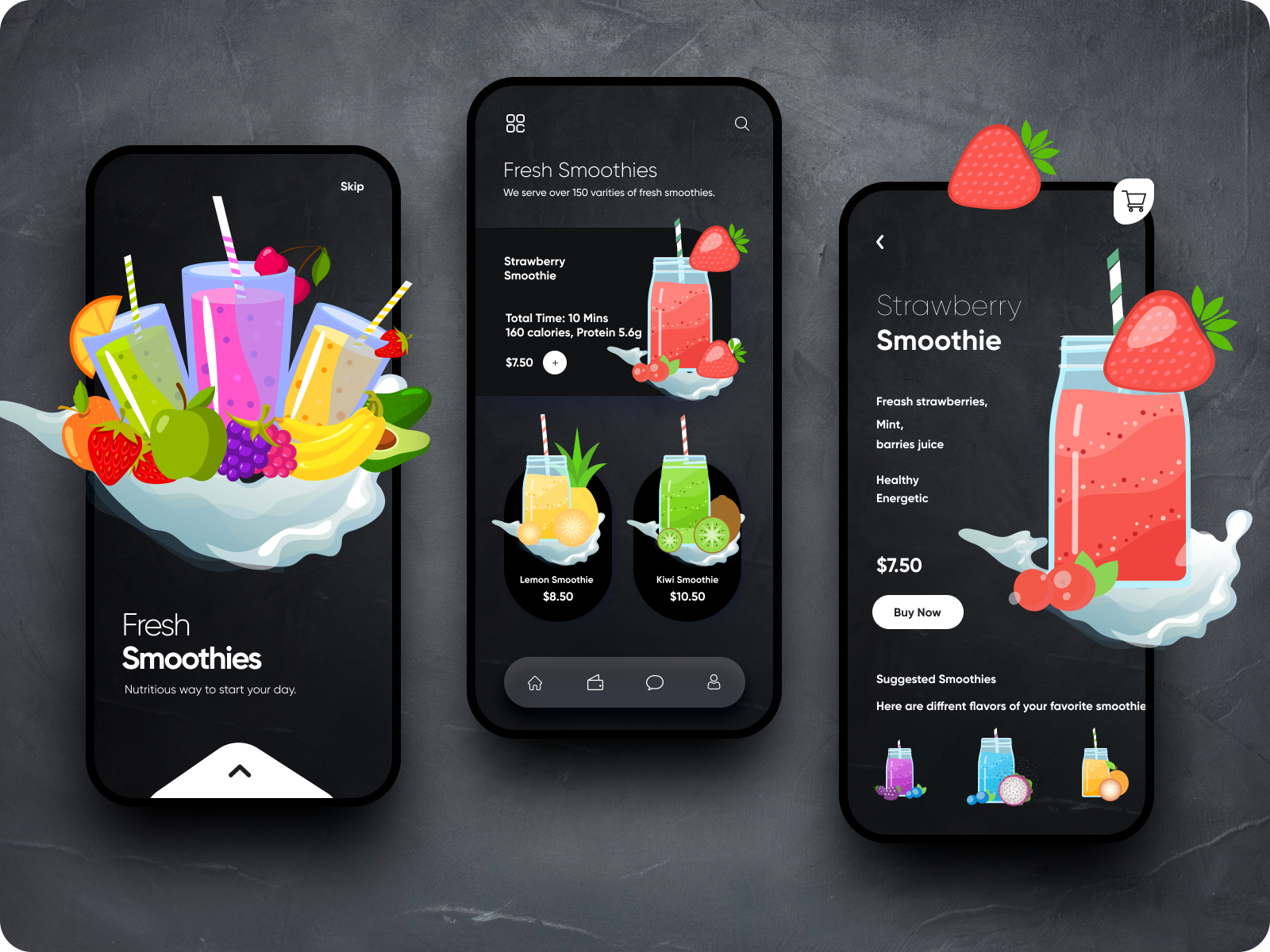Smoothie App Design by Hadi Altaf 🐲 for ConvrtX on Dribbble