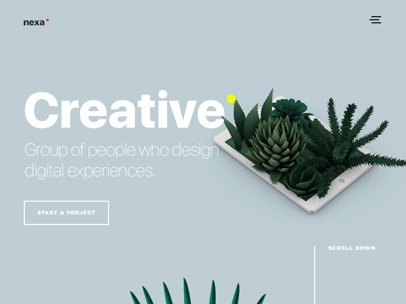 Dribble Daily UI (Agency Header) by Hadi Altaf 🐲 on Dribbble