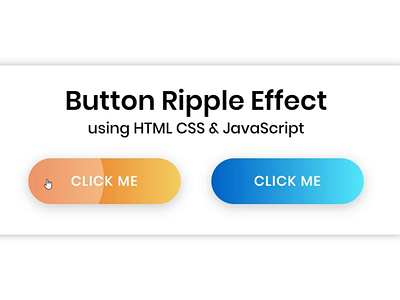 Button Ripple Effect in HTML CSS & JavaScript by CodingNepal on Dribbble