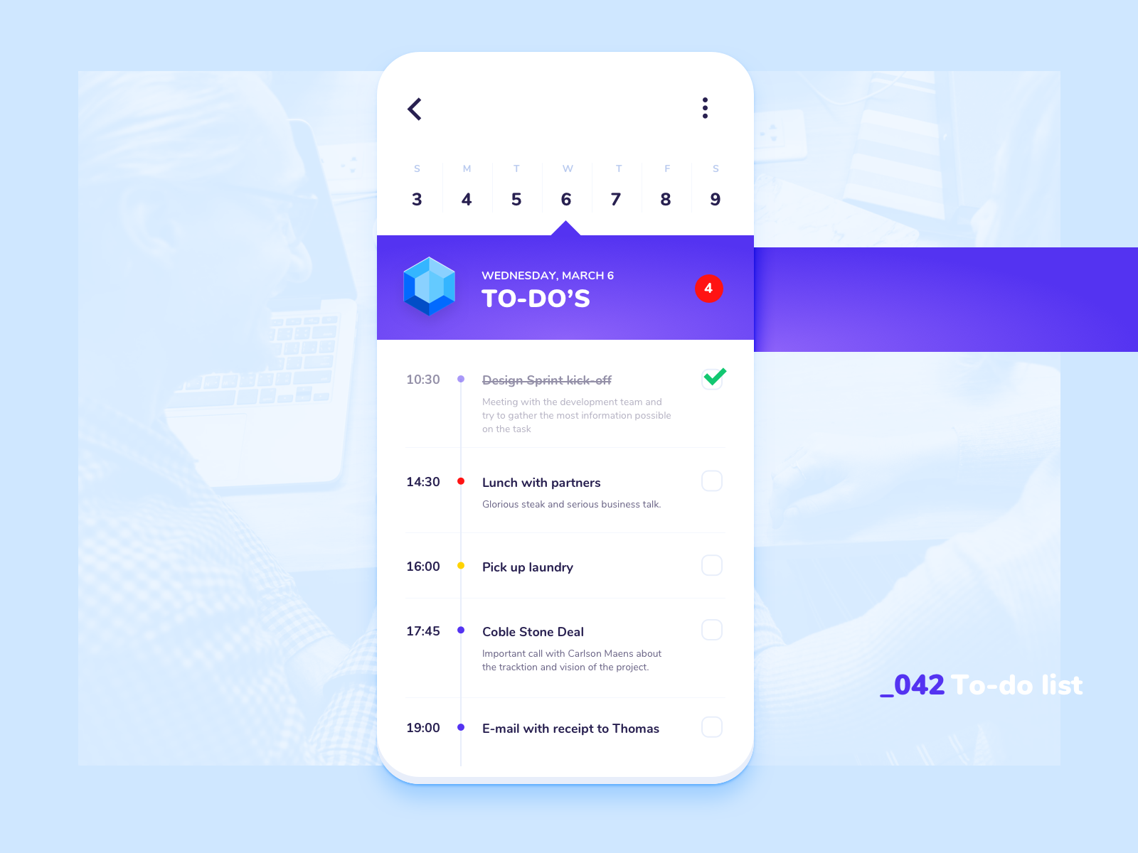 Daily UI #042 - To-Do List by Fernando Capone on Dribbble
