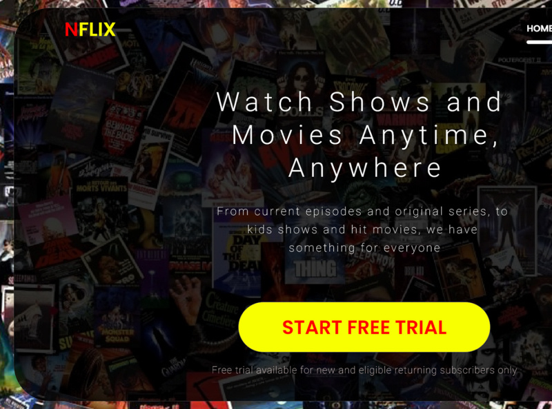 Movie streaming site (Landing Page) by Temitope Garuba on Dribbble
