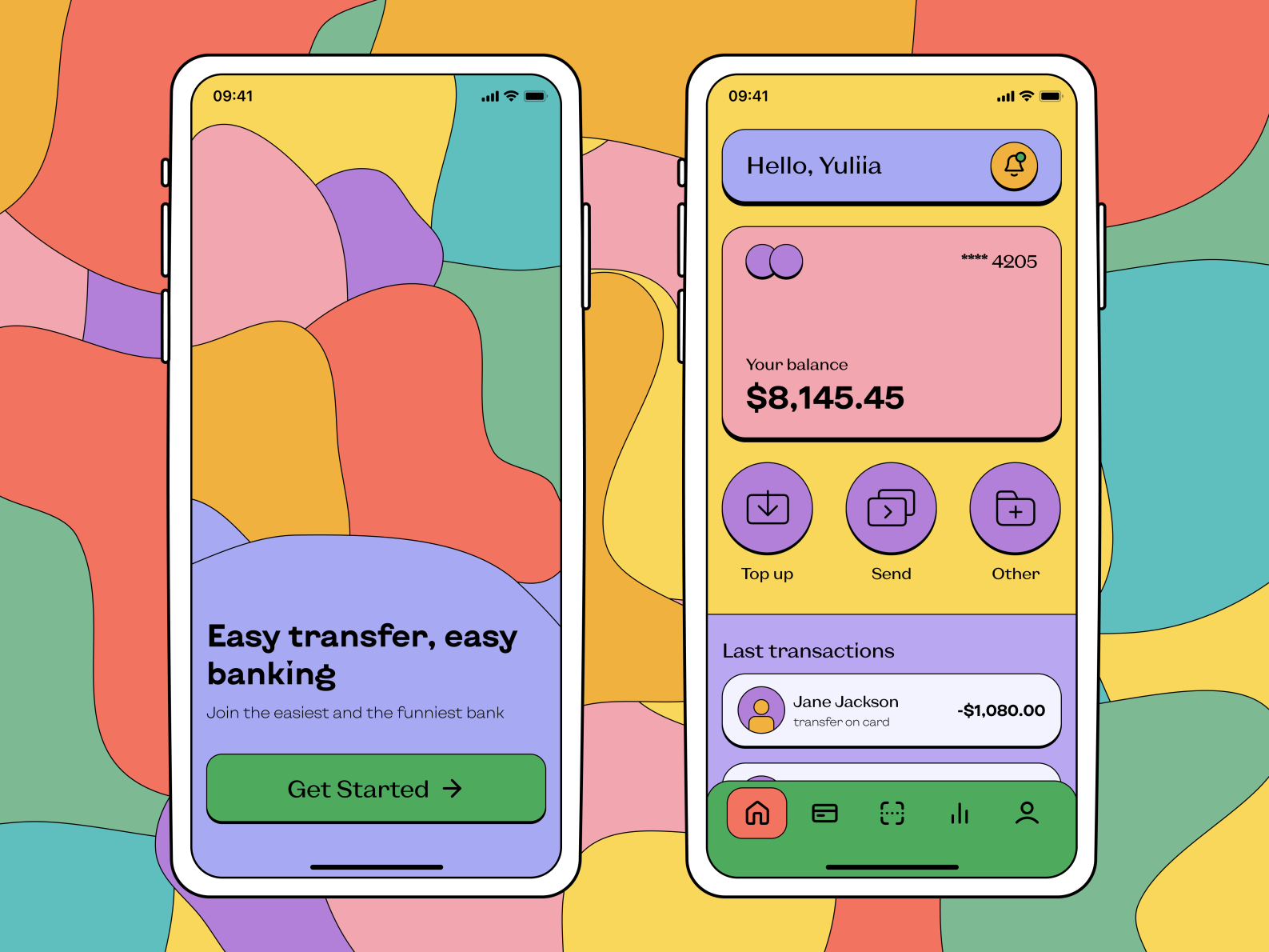 Banking app concept by Julia for Windmill on Dribbble