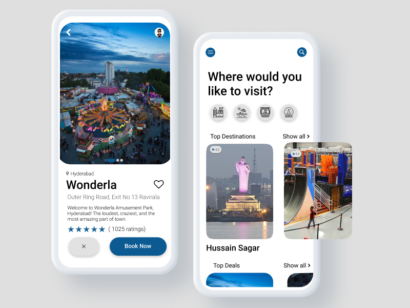 Travel Booking UI by Sai Rathan on Dribbble