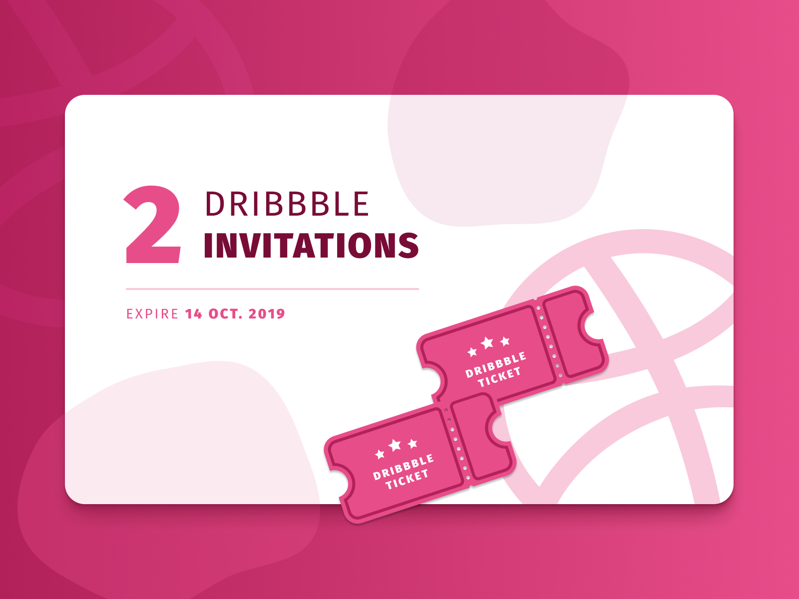 Dribbble Invitations by Geoffrey Crofte on Dribbble