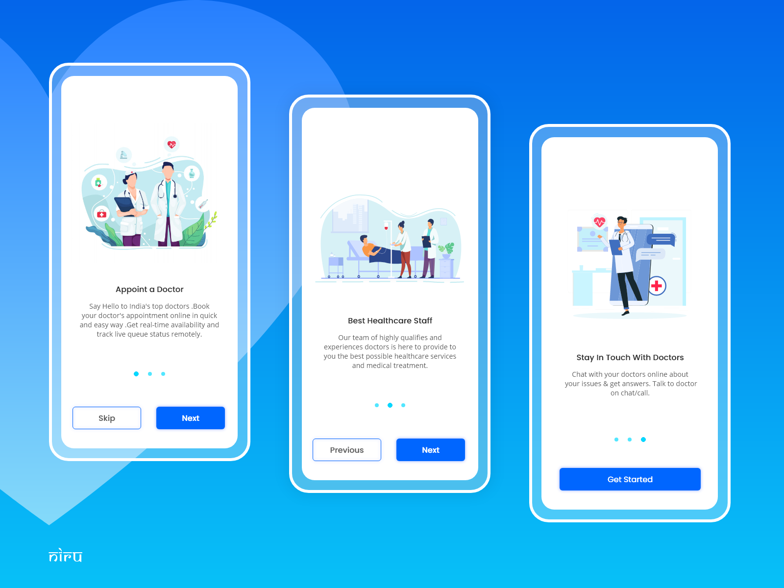 Doctor On-boarding screen by Niranjan Kusampalli on Dribbble