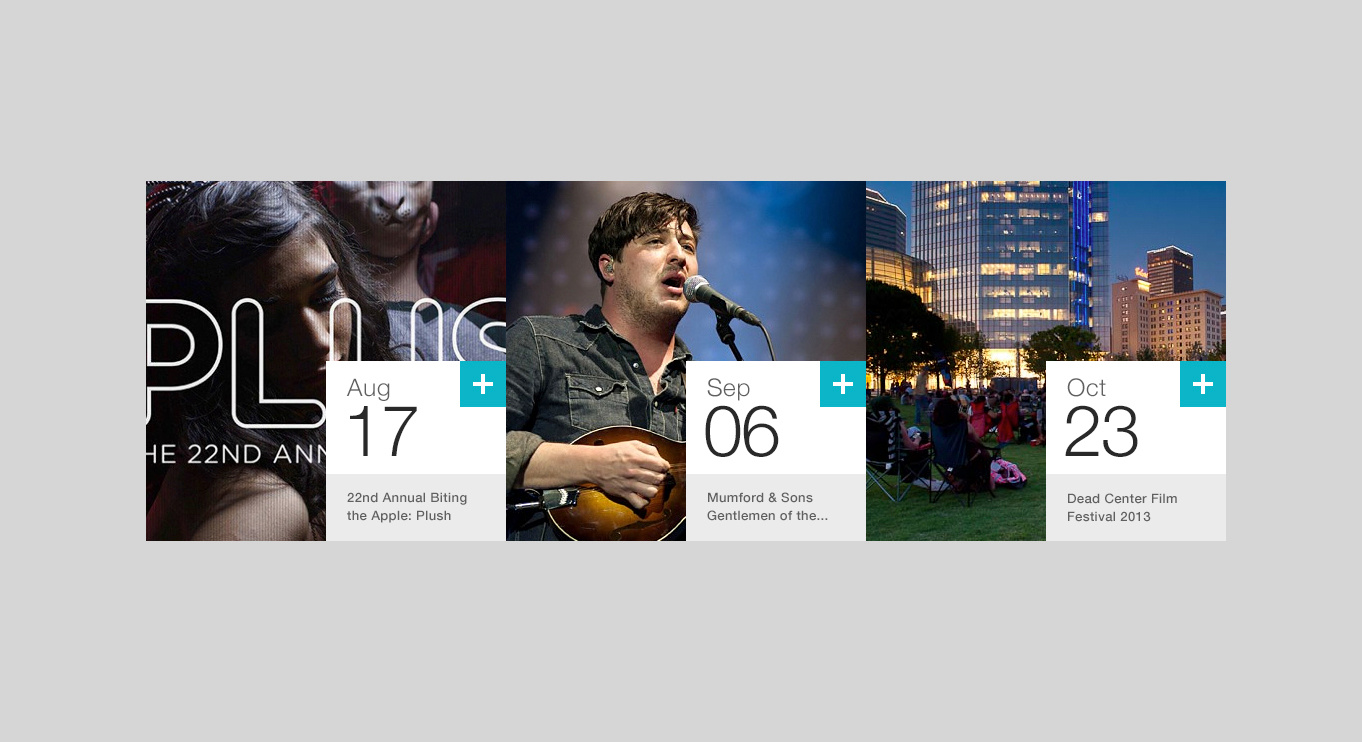 Responsive Events by Craig Teel on Dribbble