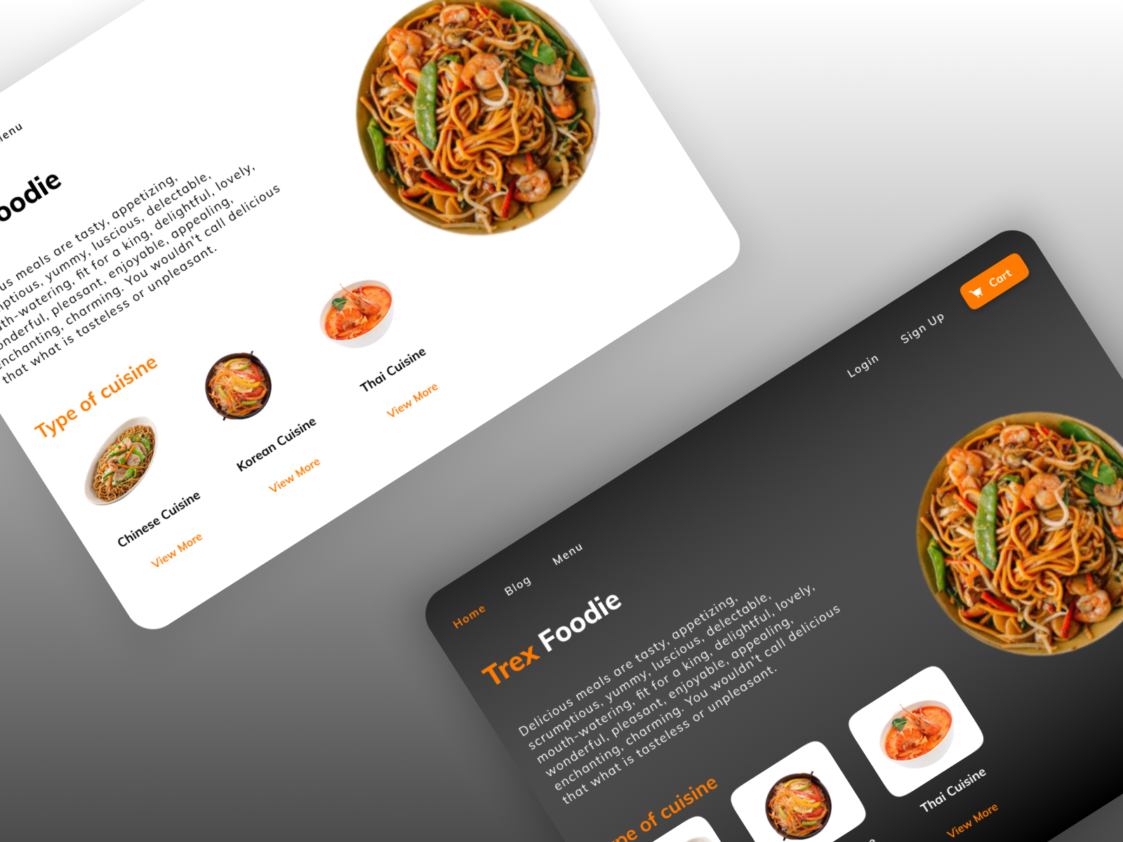 Trex Foodie Website by Viknesh Krishnan on Dribbble Trex Foodie Website by Viknesh Krishnan on Dribbble