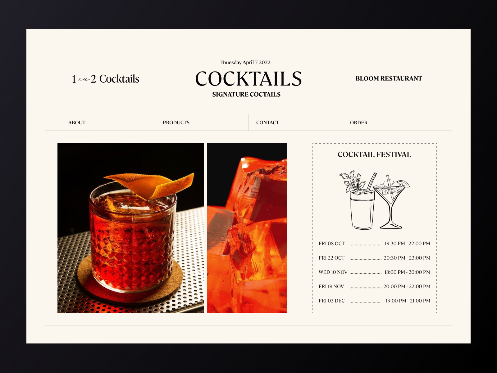 Coctails Bar by Aignatovaa on Dribbble