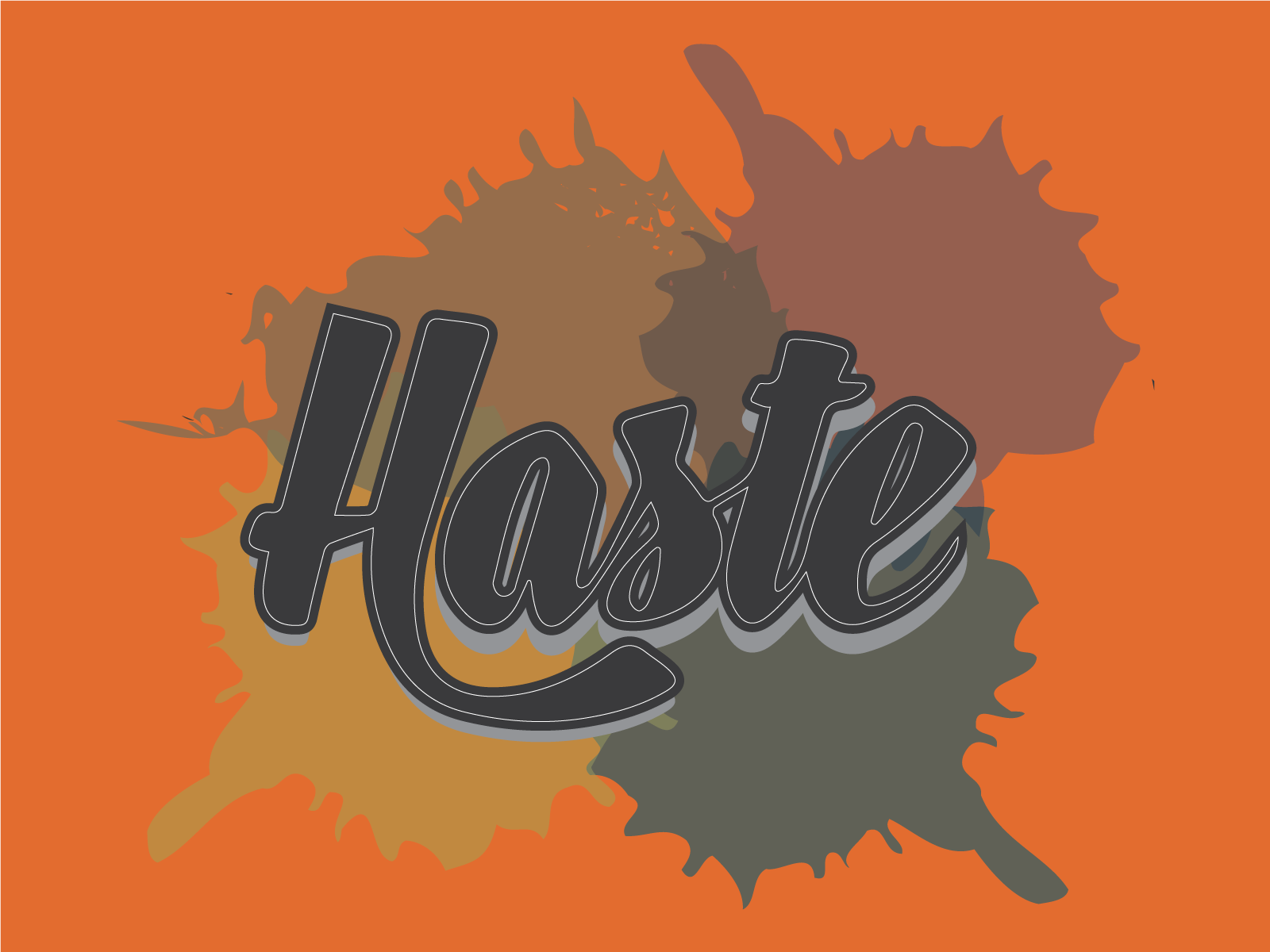 Haste Typography by Yeasin Arafat on Dribbble