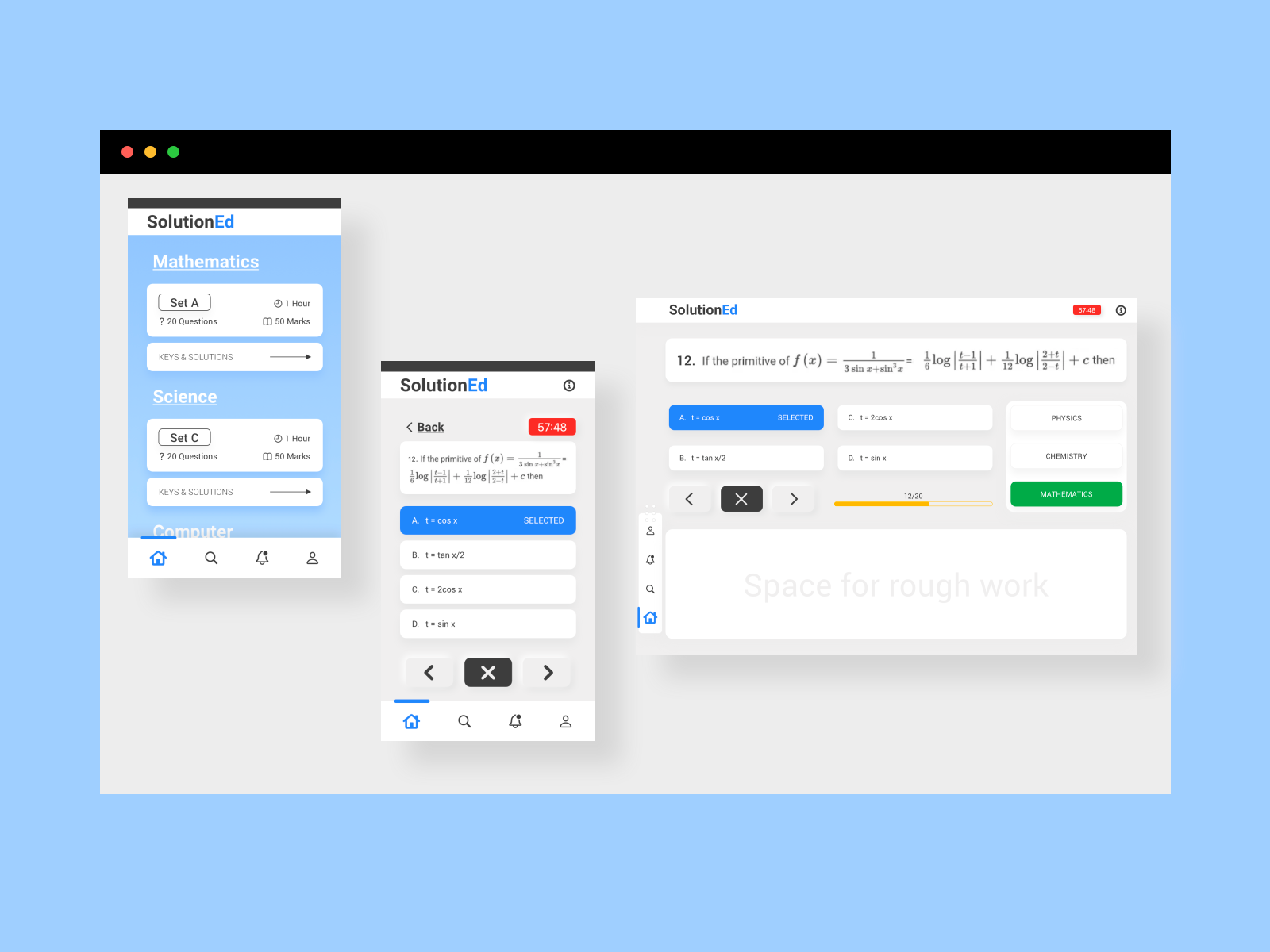 SolutionEd - Online Test Platform by Ameya Buty on Dribbble