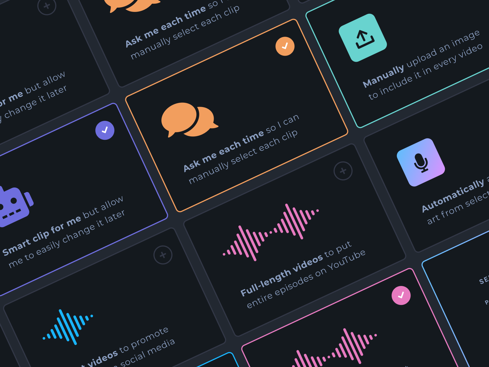 Selection Cards by Maximillian Piras on Dribbble