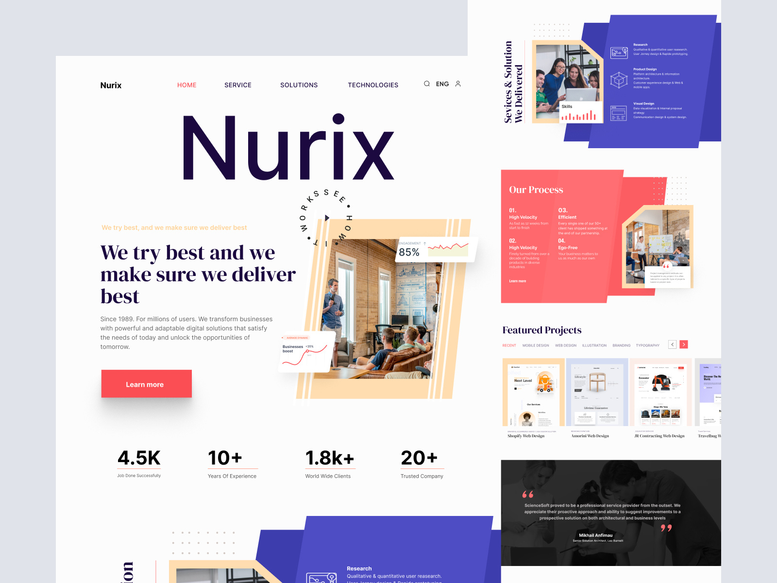 Nurix Digital Design Agency Landing page by Shayan Umar for Redwhale on ...