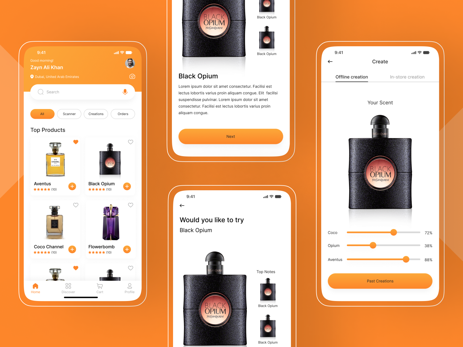 Perfume App | UI Design | Figma by Aqib Javid on Dribbble