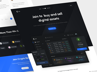 Crypts - Crypto Landing Page by farizzakky for Nija Works on Dribbble