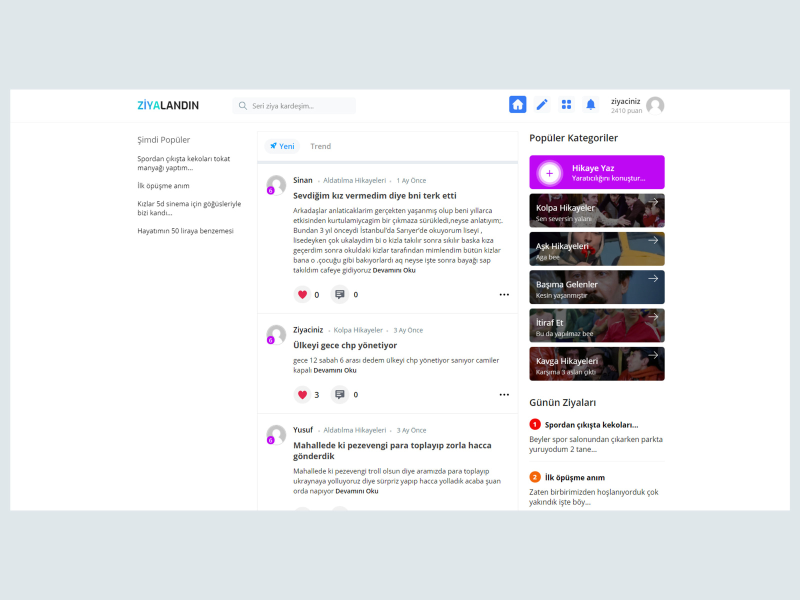 Story Sharing Website by Burak Mete Erdoğan on Dribbble