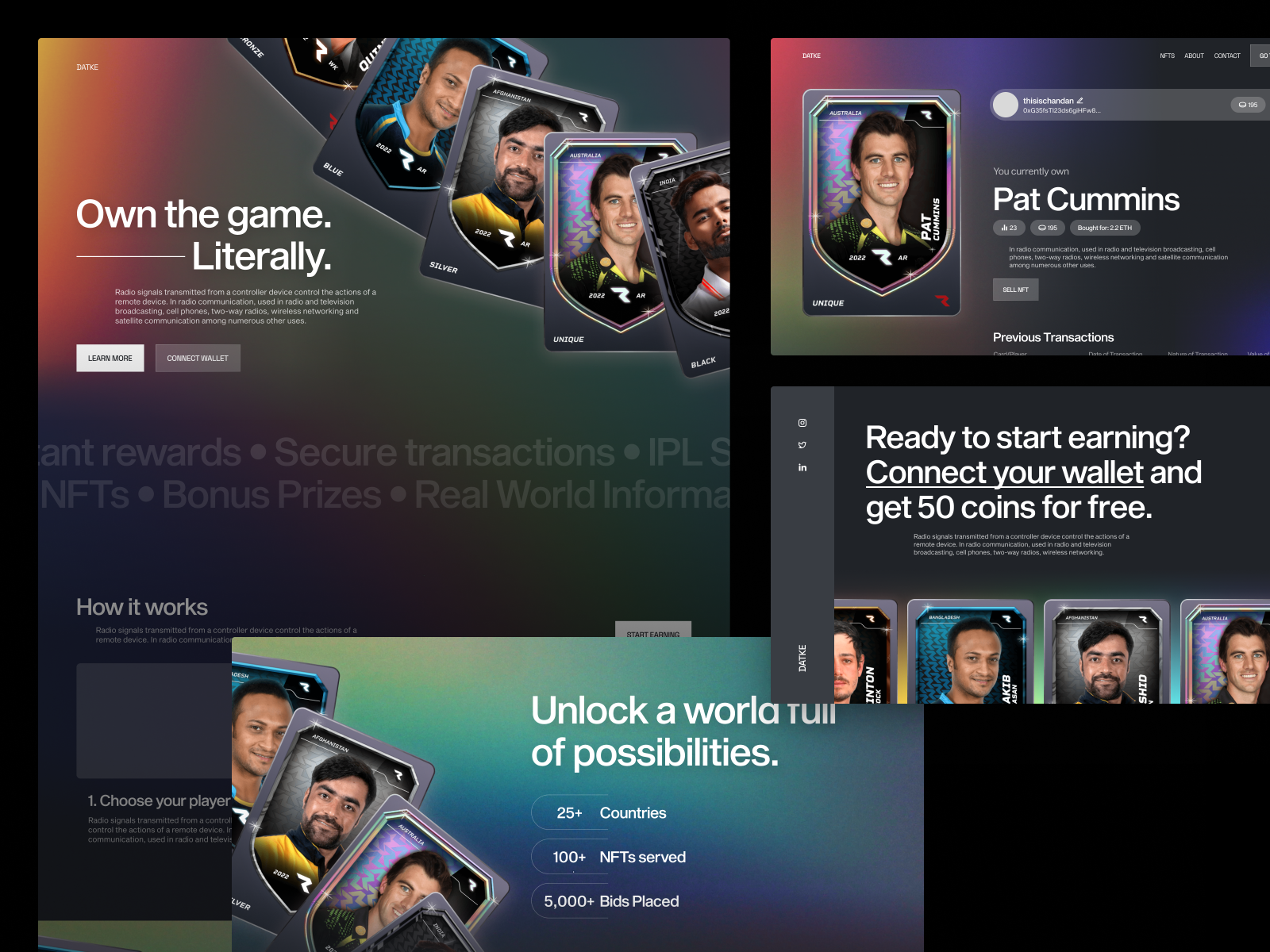 Datke - Web3 NFT Landing Page by Chandan Kolaparthi on Dribbble
