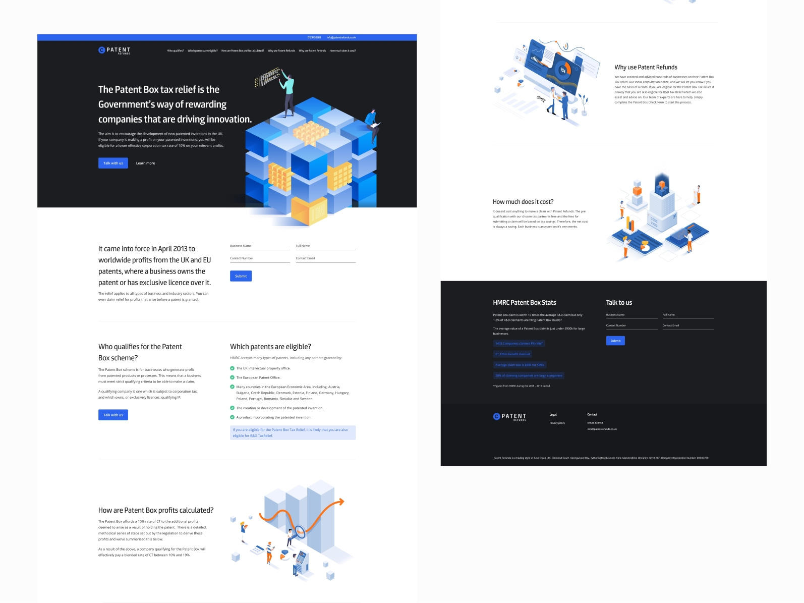 Patent Refunds Website by Adam Godfrey on Dribbble
