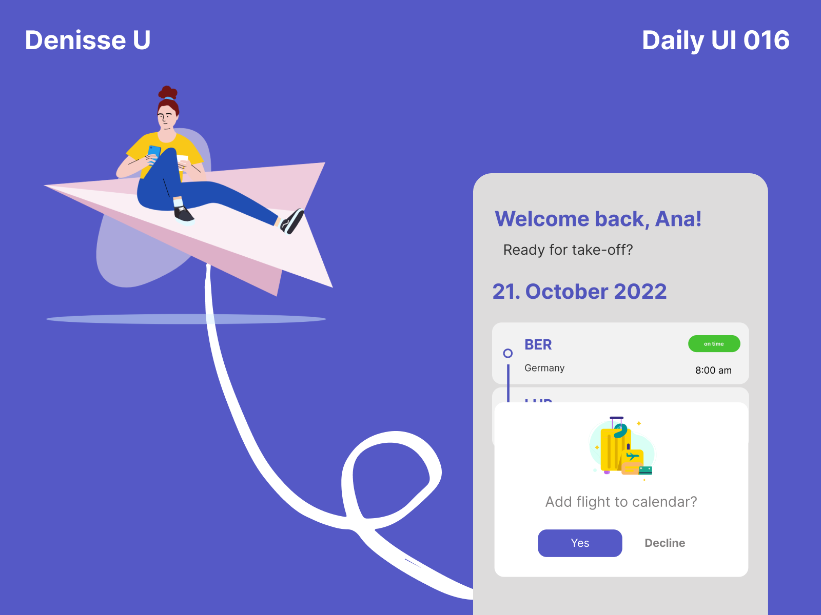 Daily UI 16- Overlay message by Denisse Urdaneta on Dribbble