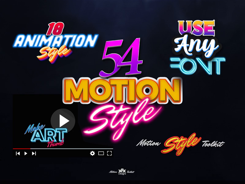 Motion Styles Toolkit | Text Effects & Animations by xFxDesigns on Dribbble