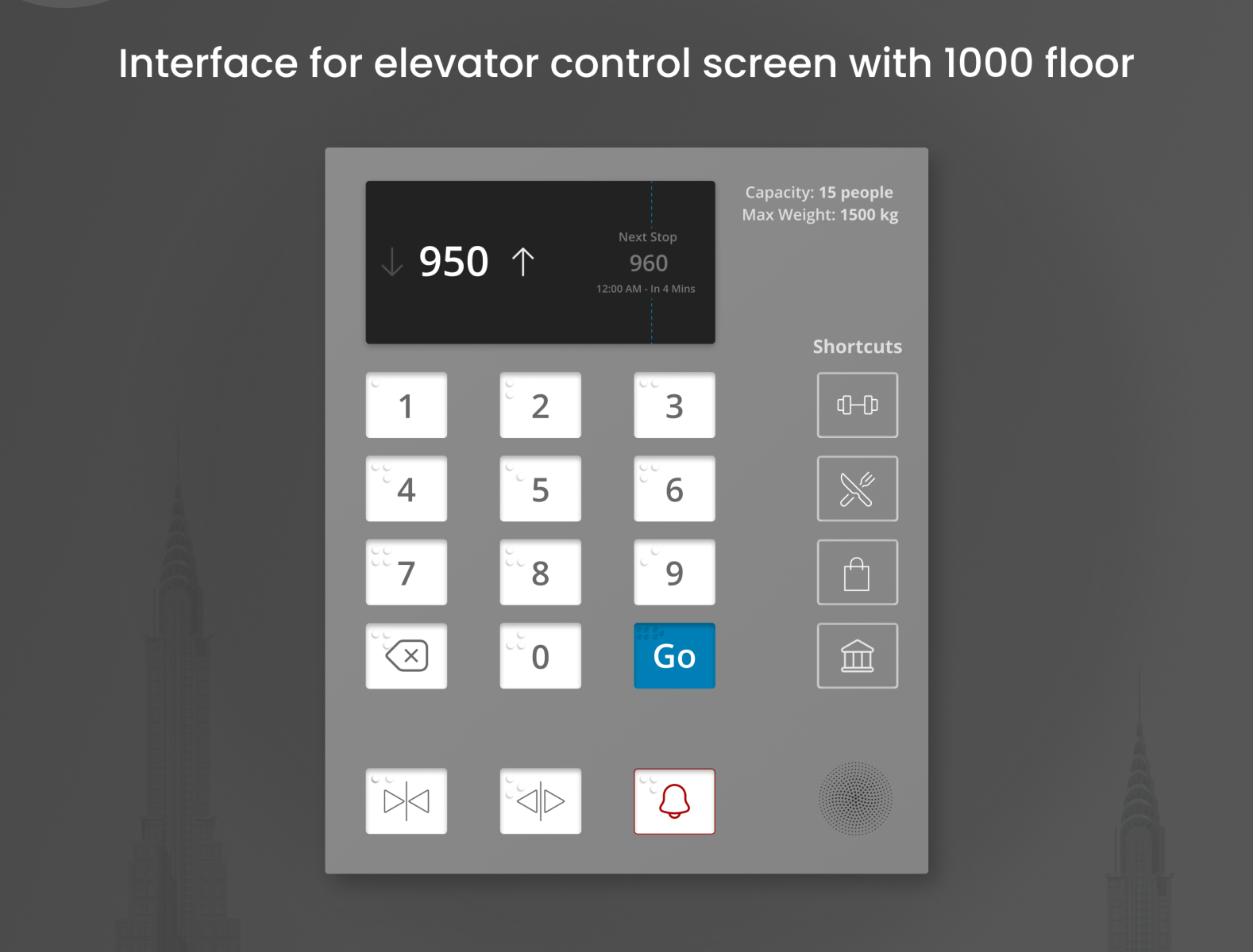 Elevator Control Panel UI by Amr Mehanna on Dribbble