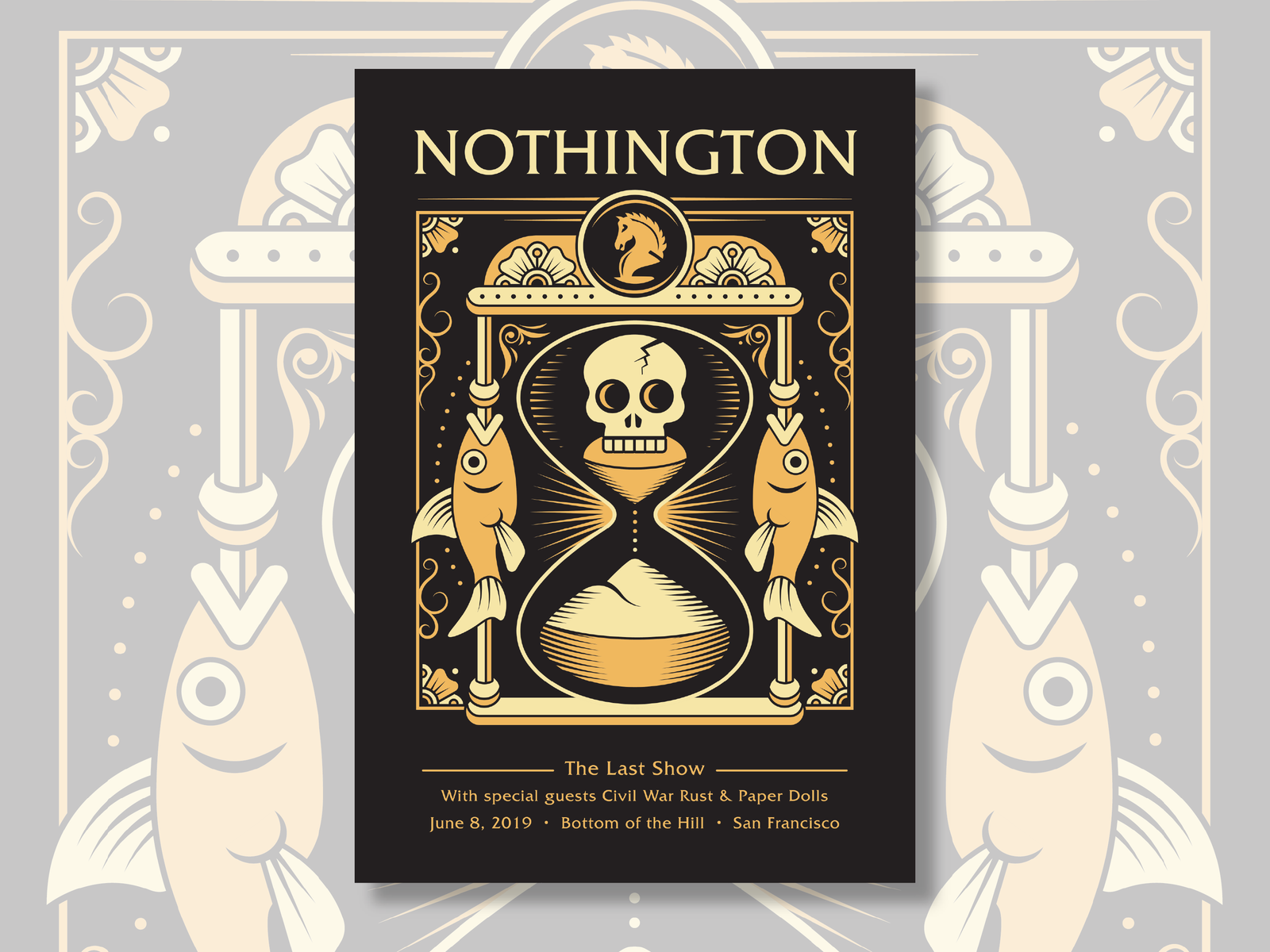 Silk Screened Poster Design for Nothington by Chris Matulich on Dribbble