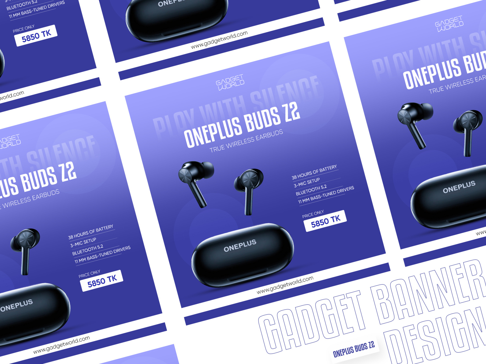 Earbuds Social Media Banner Design by Fatiqul Ferdush Asif on Dribbble