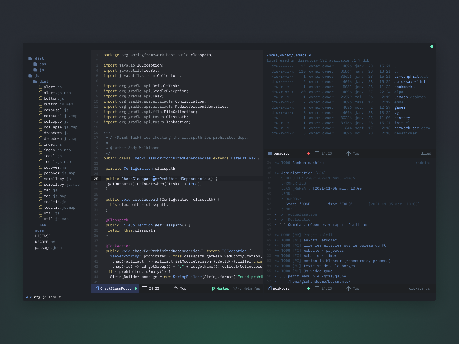 Emacs theme by Thomas Guesnon on Dribbble